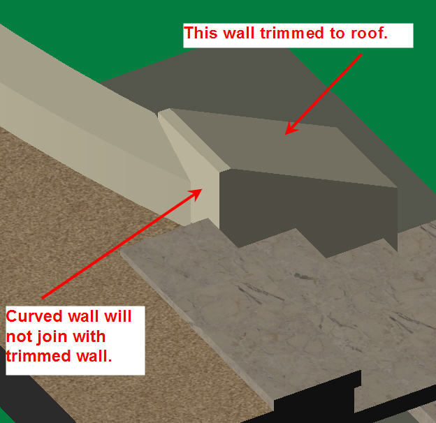 Curved wall not joining at intersection - Graphisoft Community